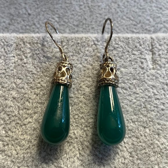 Jewelry | Green Tear Drop Earrings | Poshmark